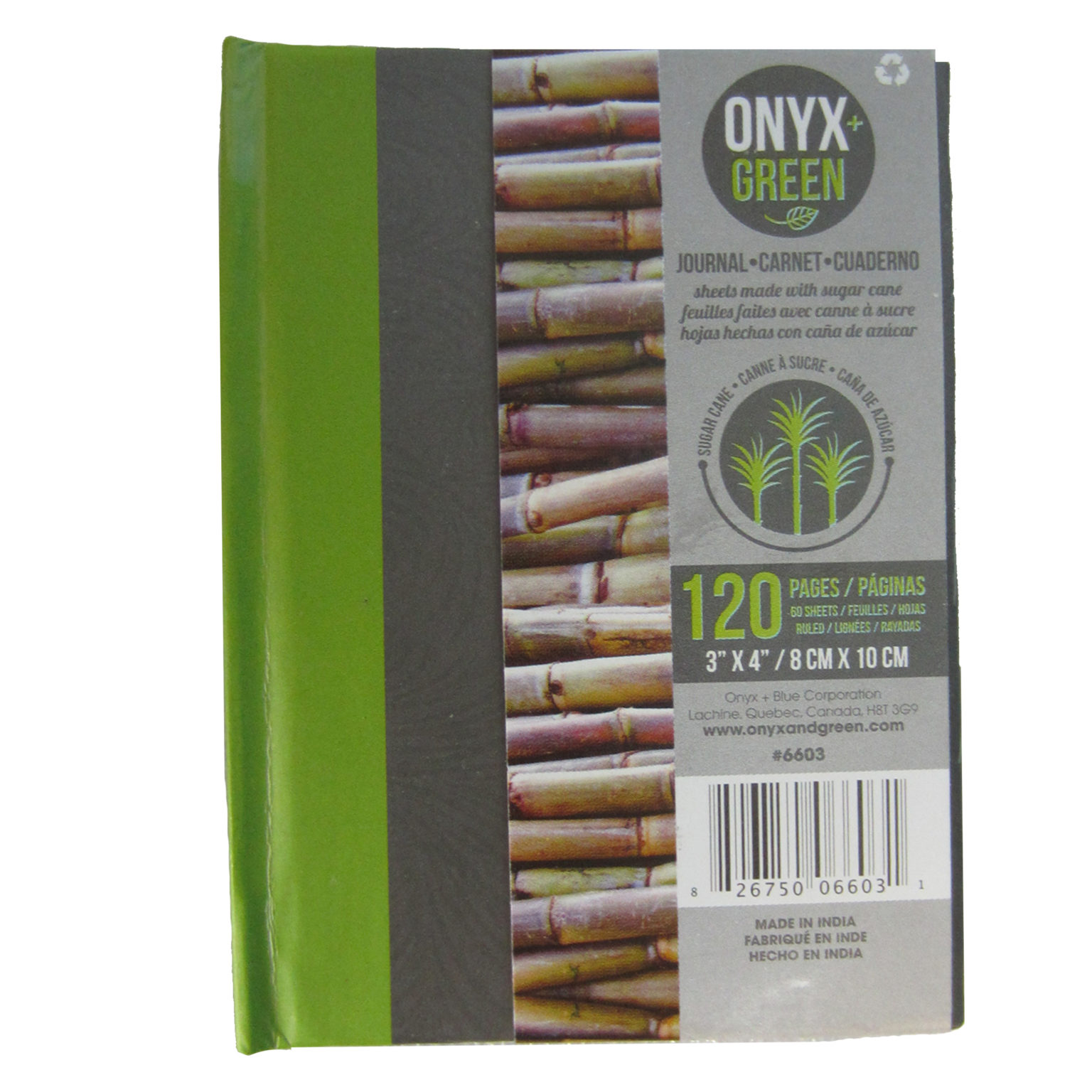 Sugar Cane Paper Journal – ONYX and Green