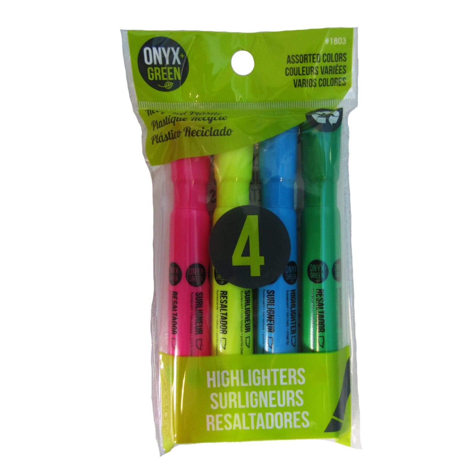 Recycled Plastic Highlighters – ONYX and Green