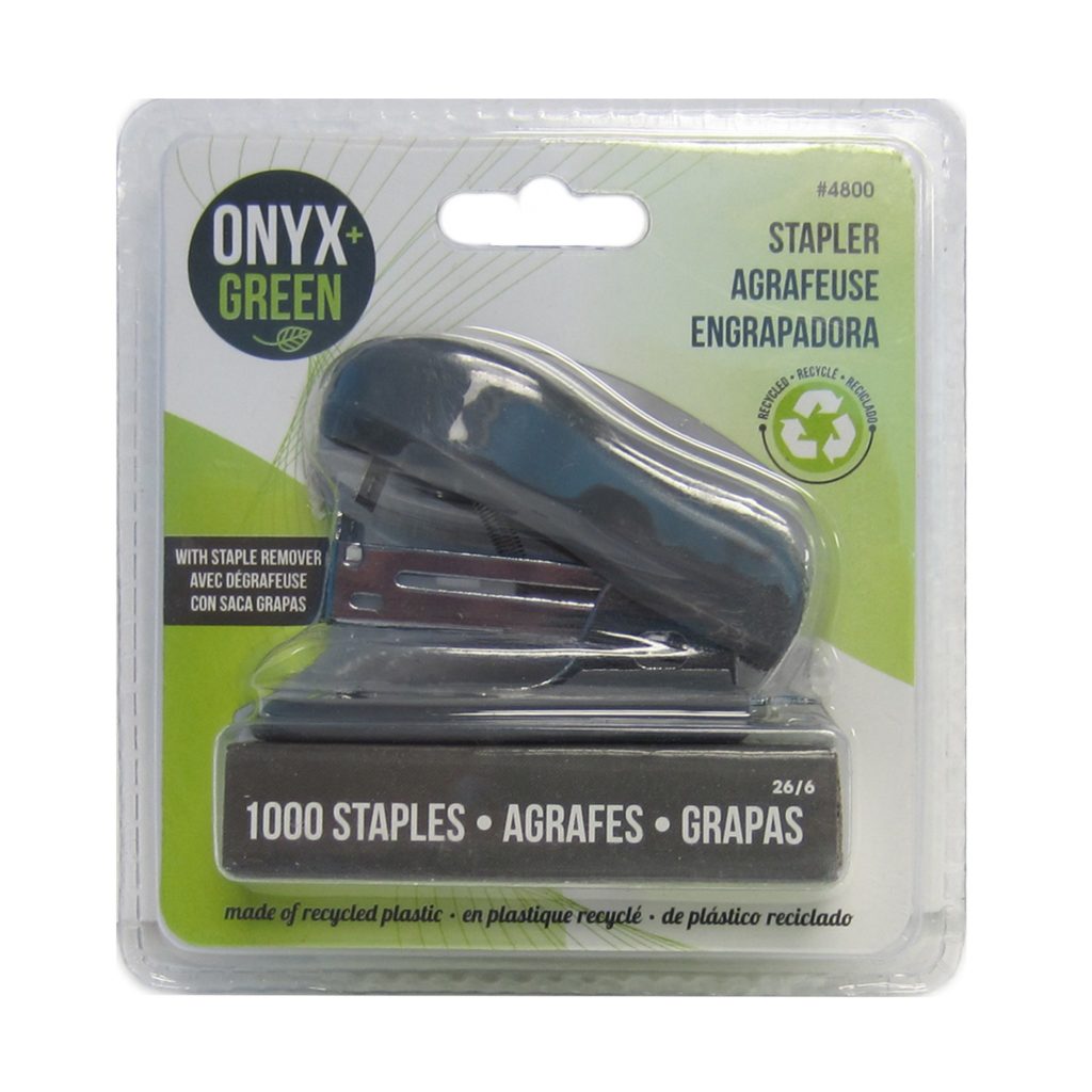 Stapler Mini Recycled Plastic – ONYX and Green
