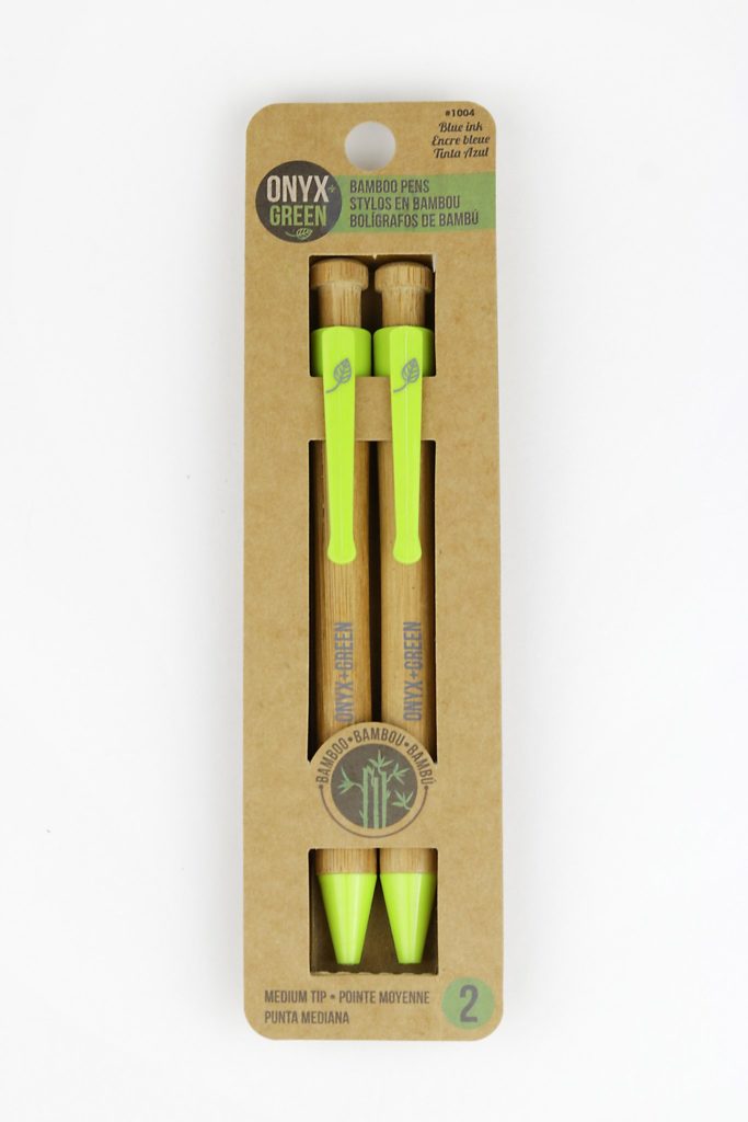Bamboo & Corn Plastic Pens – ONYX and Green
